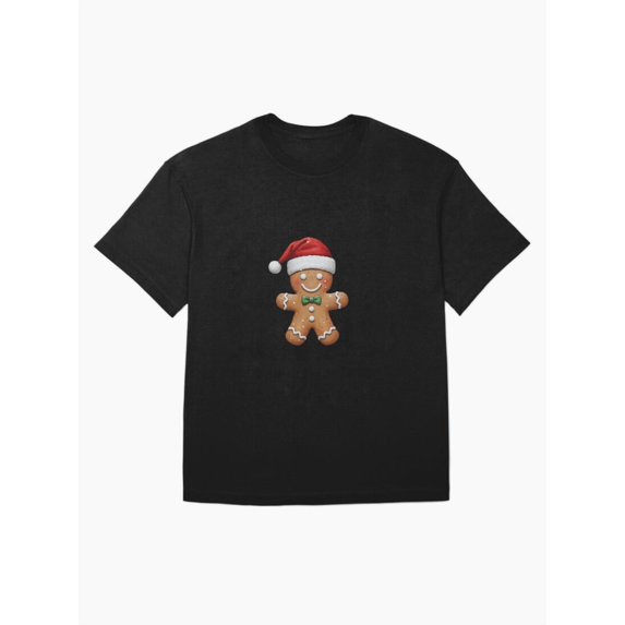 Gingerbread Men Oversized Christmas Cookie Simple Design Unisex T-Shirt ...