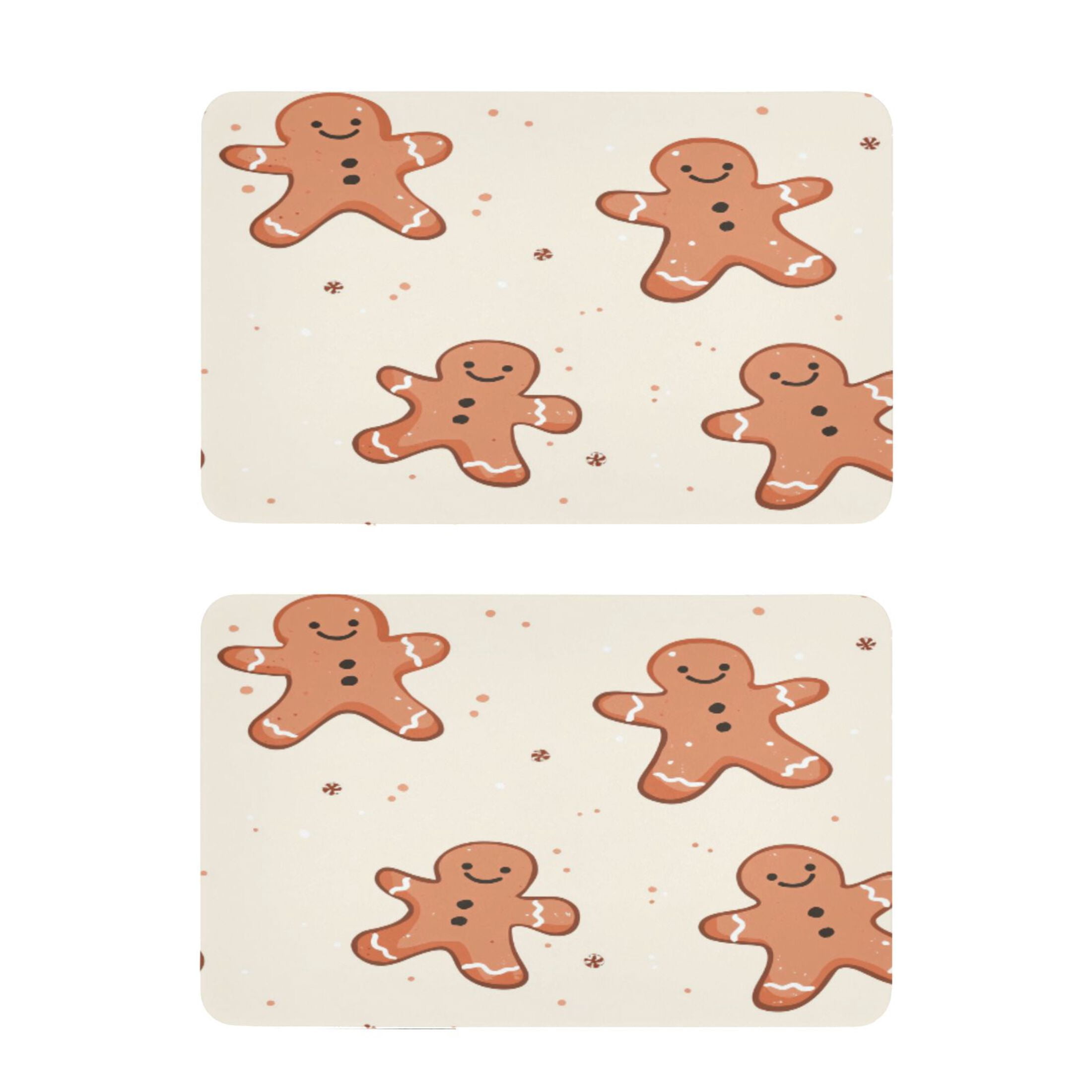 Gingerbread Men Style Design 2 Pack 4x2.5 Inch Magnetic Stickers Thick ...