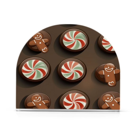 Gingerbread Men and Candy Thick U Shape Acrylic Napkin Holder Non Slip ...