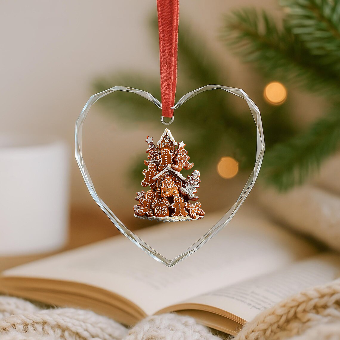 Gingerbread Motif X Mas Art Family Gingerbread Ornament, Home ...