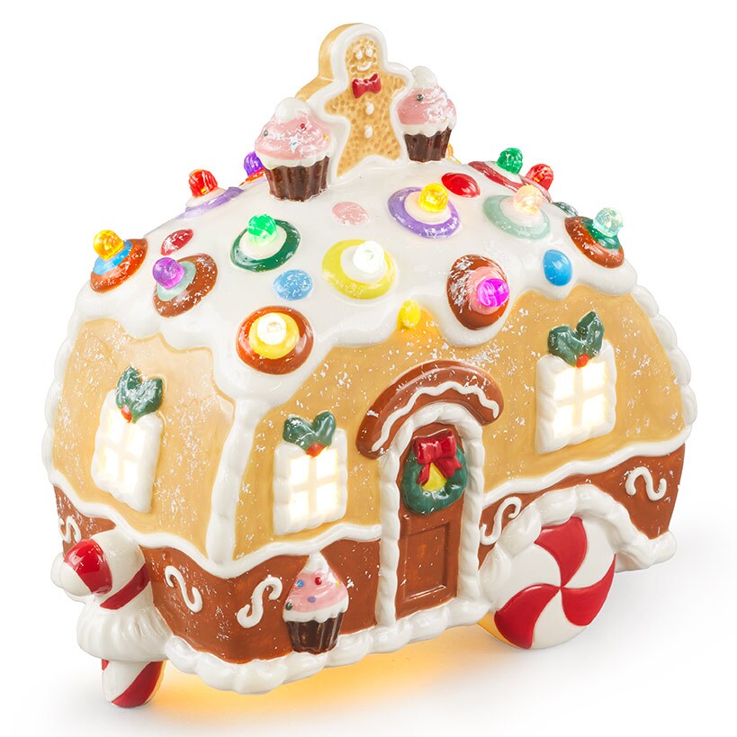 8" Glitter Dusted Gingerbread Holy Family Christmas Decoration ...