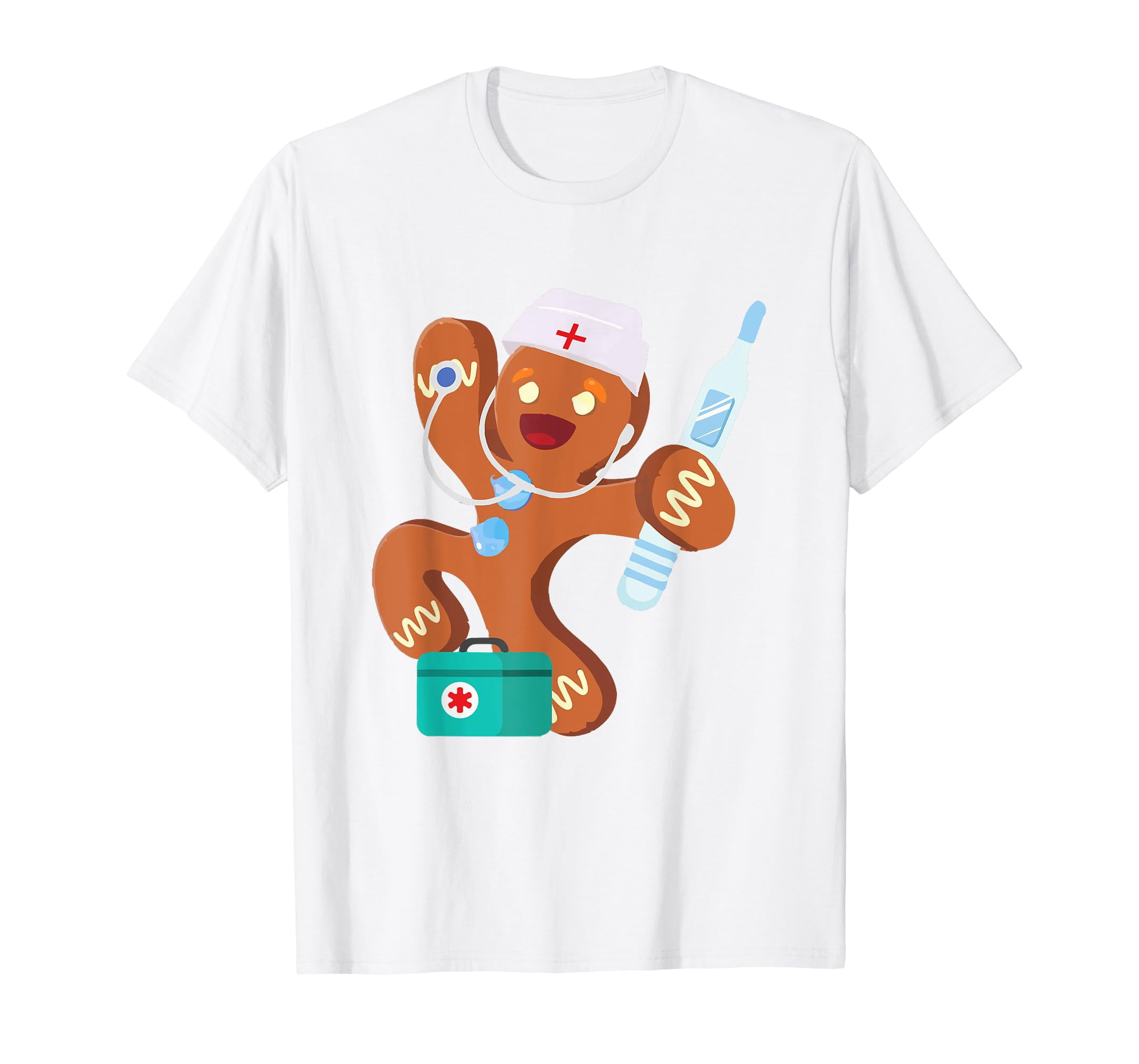 Gingerbread Nurse Christmas Cookies Baking Costume Bake Day T-Shirt ...