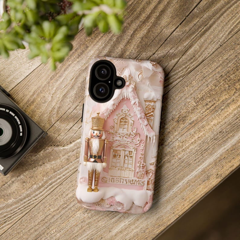 Gingerbread Nutcracker Phone Case Pink Christmas Design for iPhone 11 ...