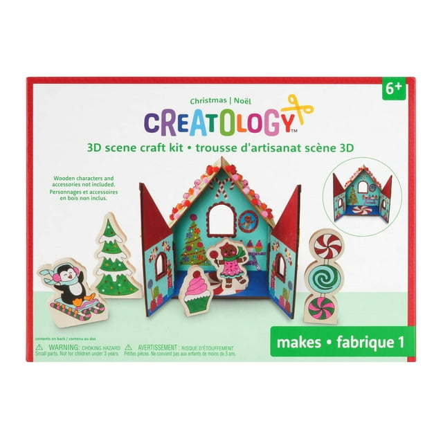 Gingerbread Playhouse Christmas Color Your Own Structure Craft Kit by ...