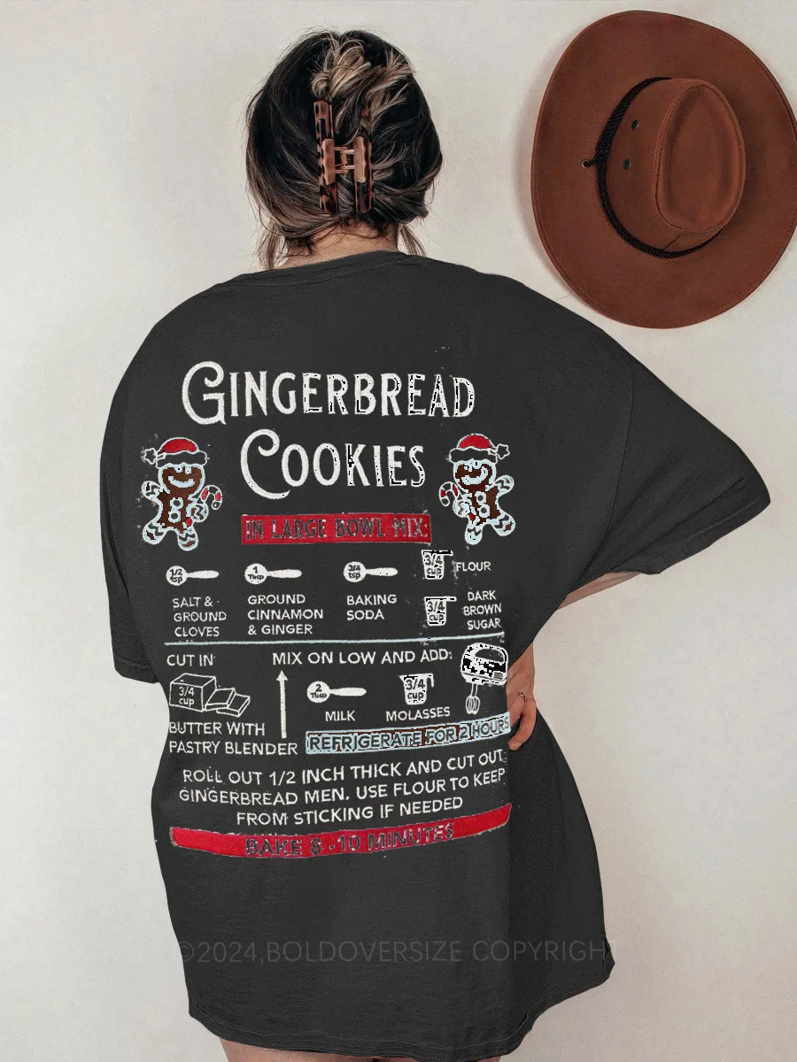 Gingerbread Recipe Christmas Tee - Walmart.com