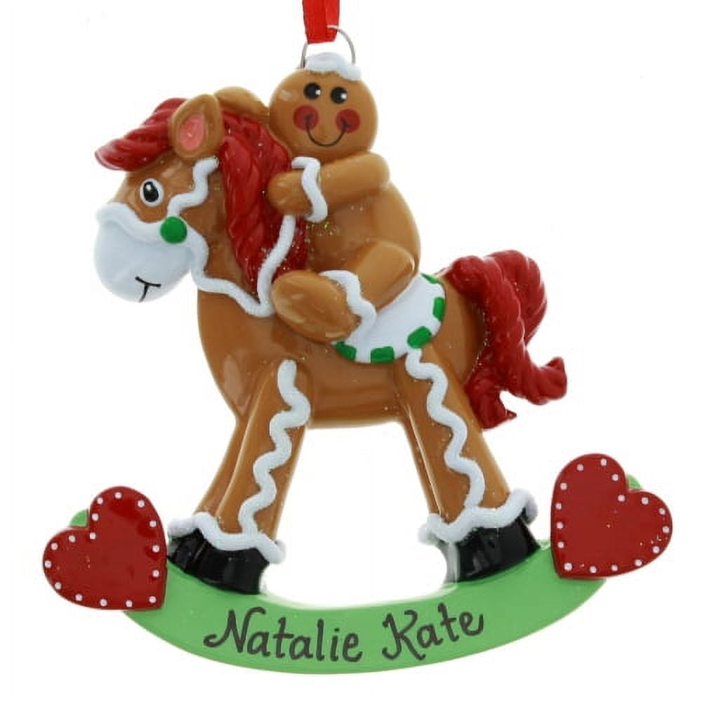Gingerbread Child on Rocking Horse Ornament - Walmart.com
