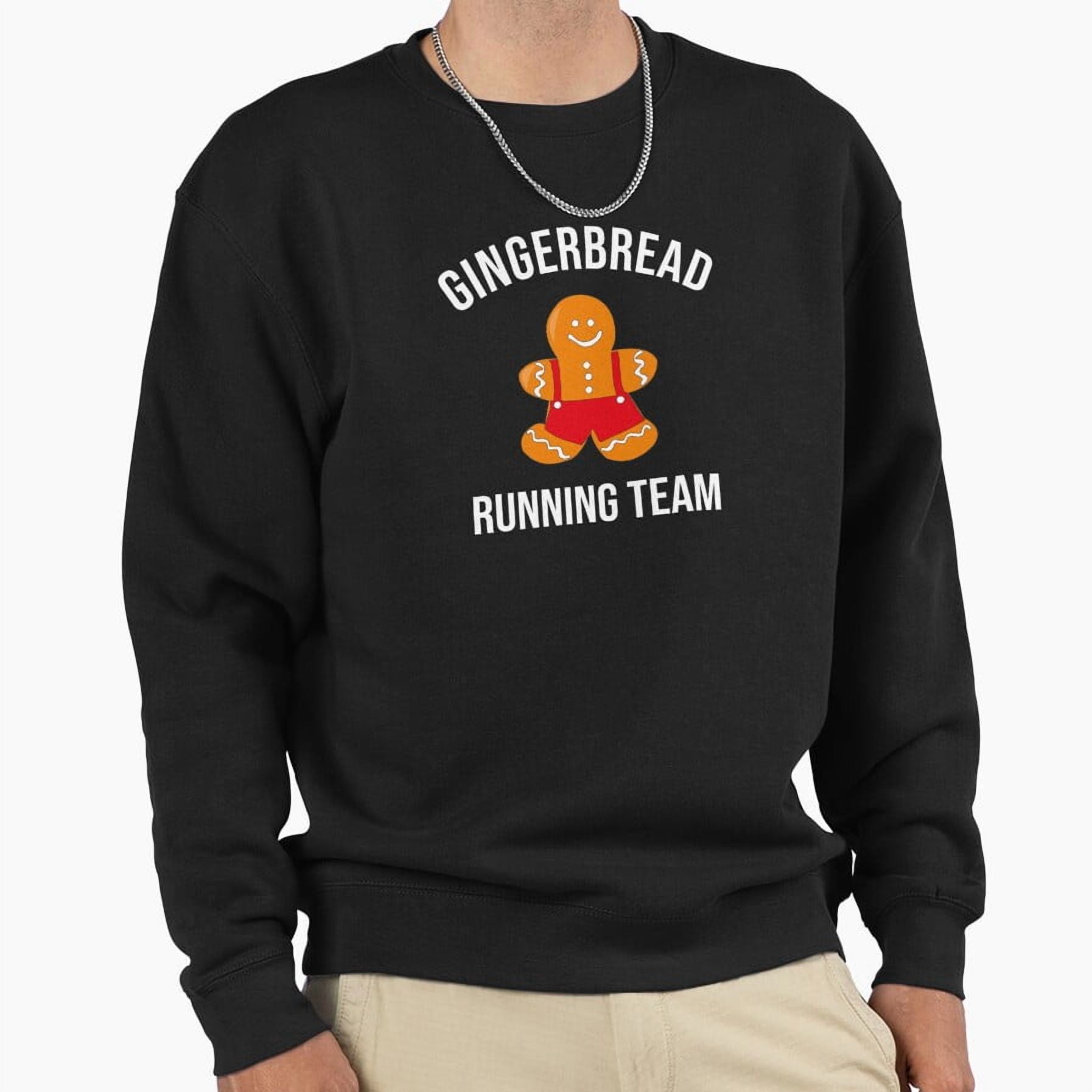 Gingerbread Running Team Funny Cute Graphic Unisex Sweatshirt Retro ...