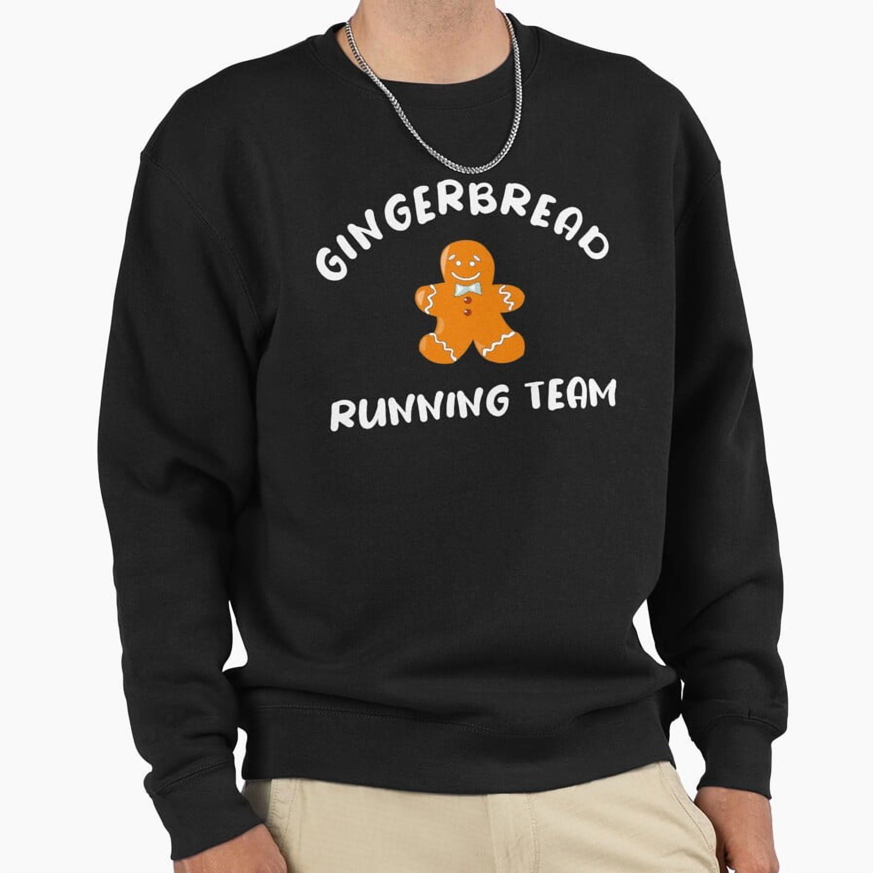 Gingerbread Running Team Funny Cute Graphic Unisex Sweatshirt Retro ...
