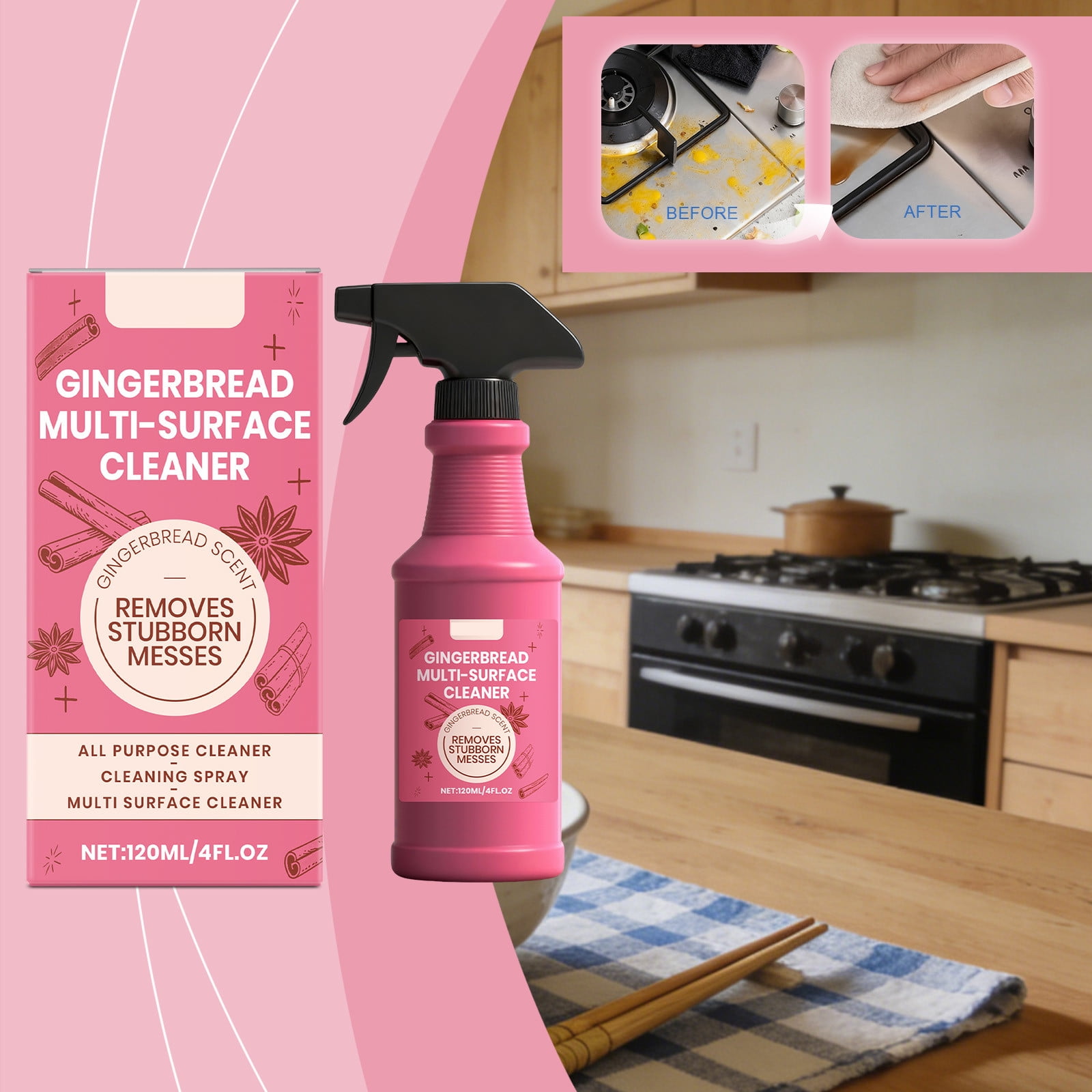 Gingerbread Scented All-Purpose Cleaner, Multi-Surface Degreaser and ...