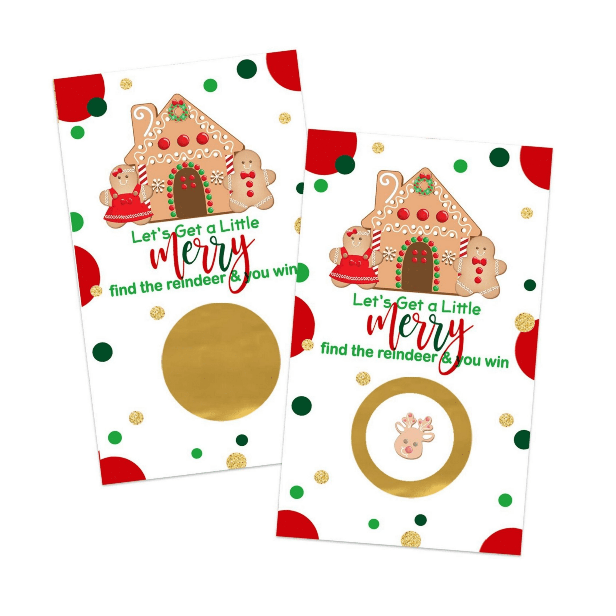 Gingerbread Scratch Off Game Cards - 30 Pack, Holiday Party Games ...