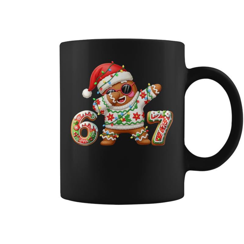 Gingerbread Six Seven 67 Ice Cream Drip Christmas Boys Coffee Mugs ...