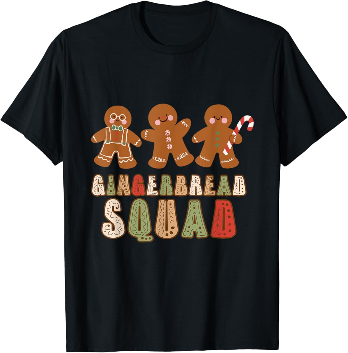 Gingerbread Squad Cute Lover Ginger Bread Cookie T-Shirt - Walmart.com