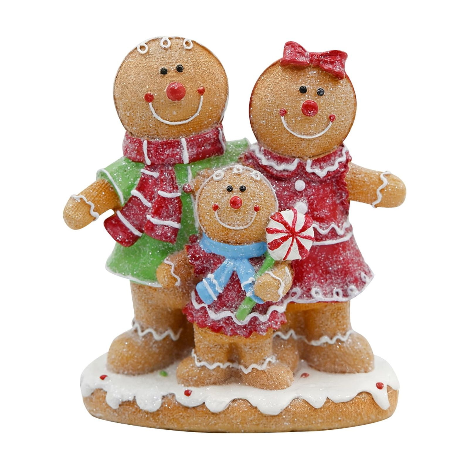 Gingerbread Statues,Desktop Statue for Christmas - Resin Gingerbread ...