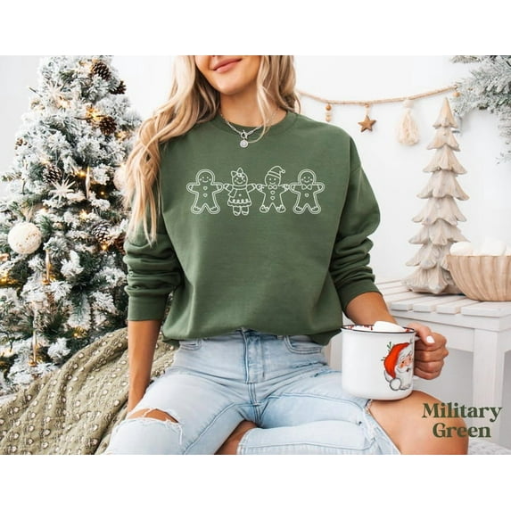 Gingerbread Sweatshirt, Christmas Gingerbread Cookies, Holiday Baking ...