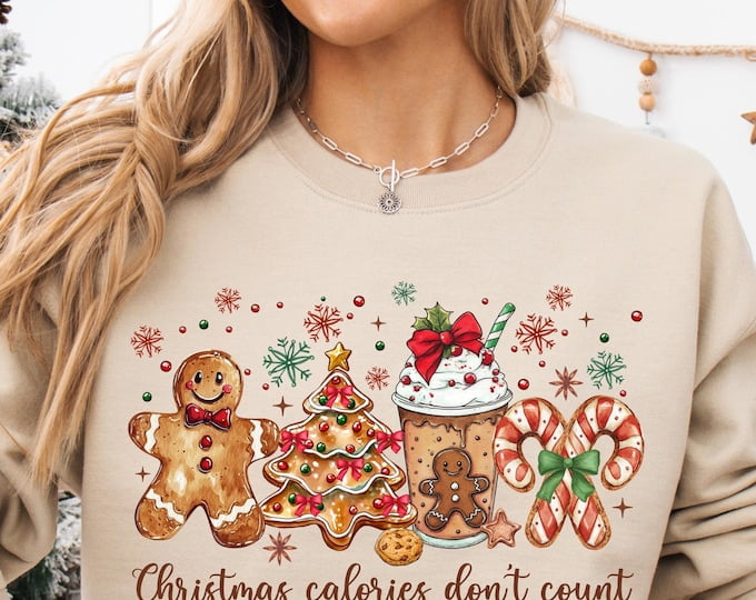 Gingerbread Sweatshirt Vintage Candy Cane Sweatshirt Women Shirt ...