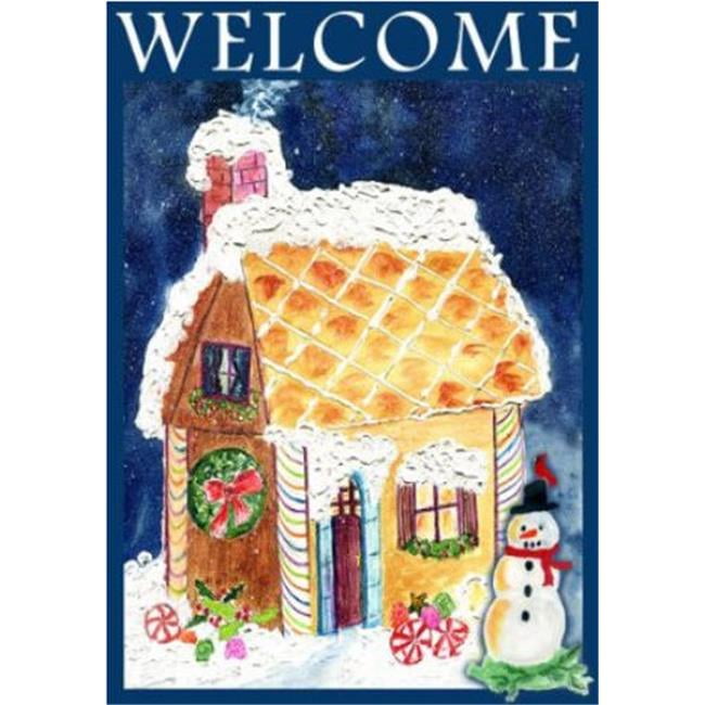 Gingerbread Welcome House Flag - Walmart.com