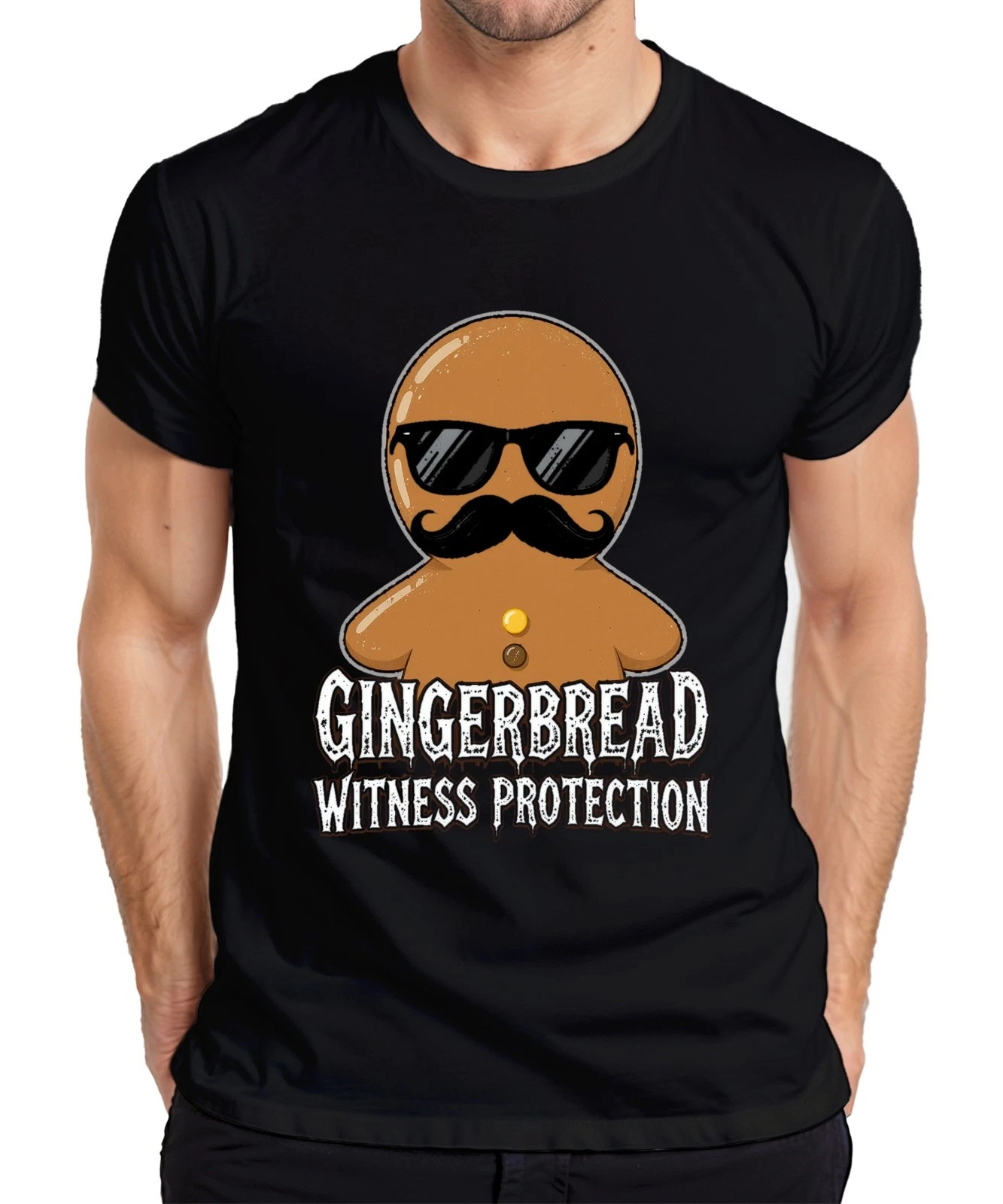 Gingerbread Witness Protection Funny Christmas T-Shirt, for men and ...