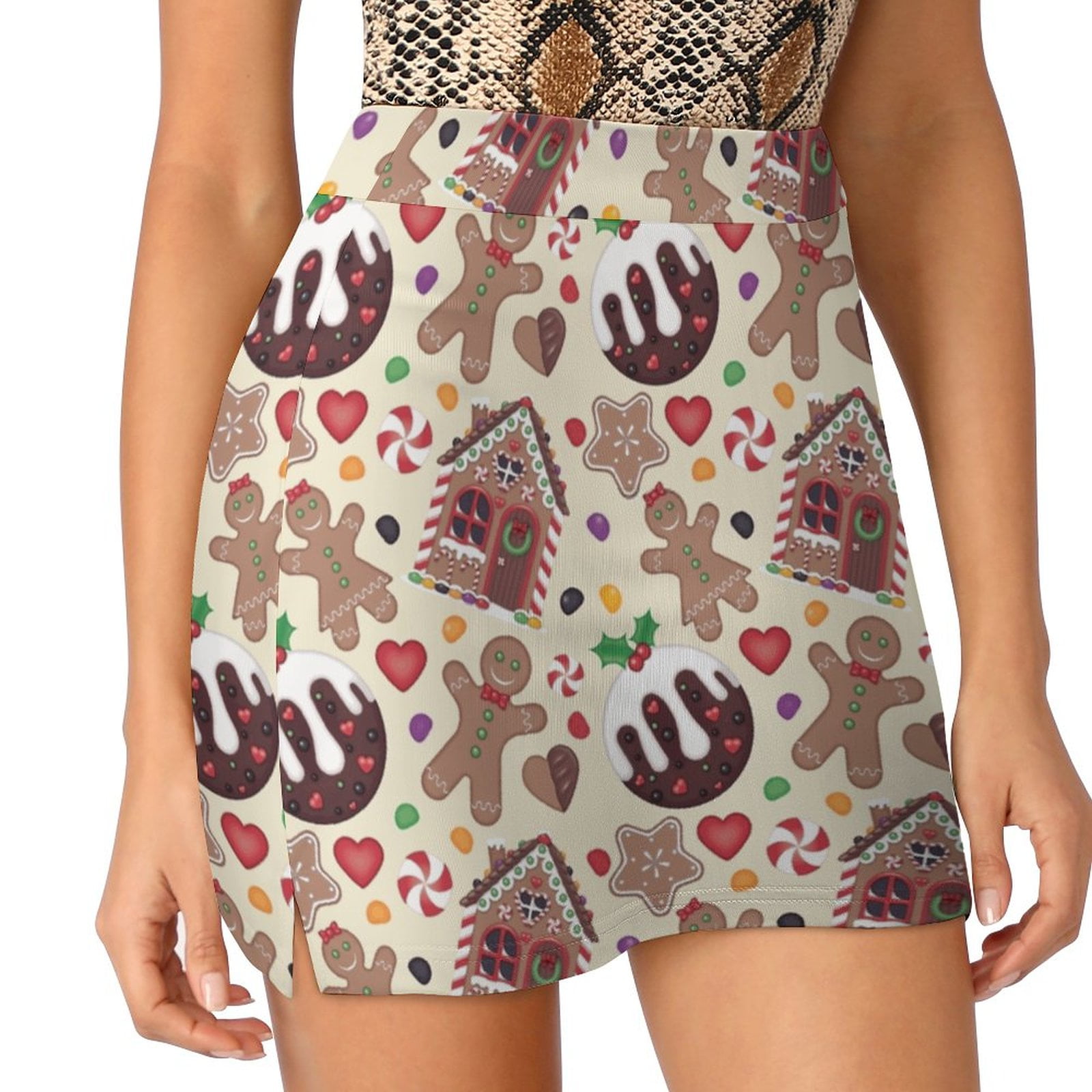 Gingerbread World Skirts Woman Fashion 2025 Pant Skirt Mini Skirts ...