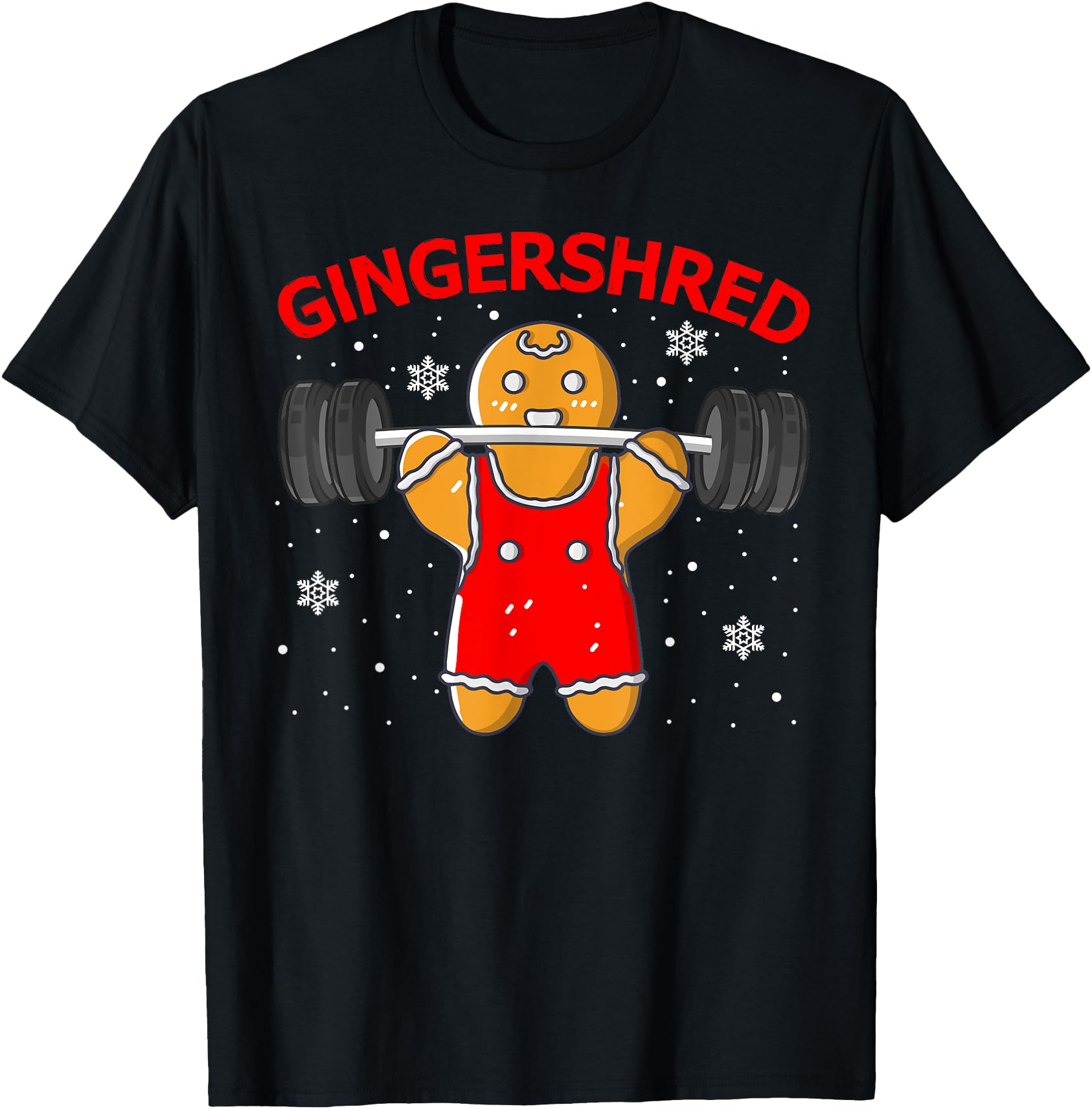 Gingershred Gingerbread Man Gym Squad Krismast T-Shirt - Walmart.com