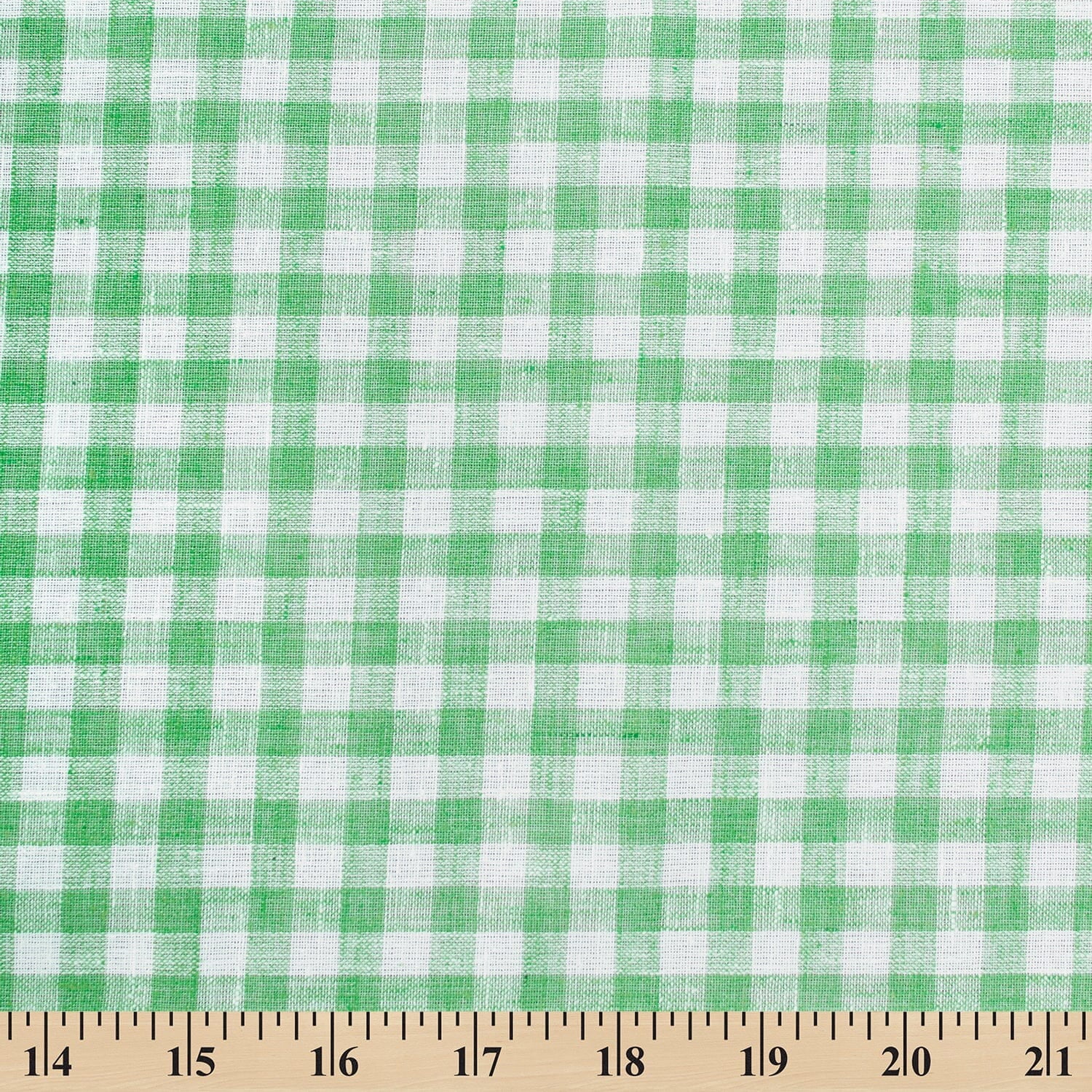 Gingham Check Linen-Look Polyester Cotton 58" Fabric By The Yard ...