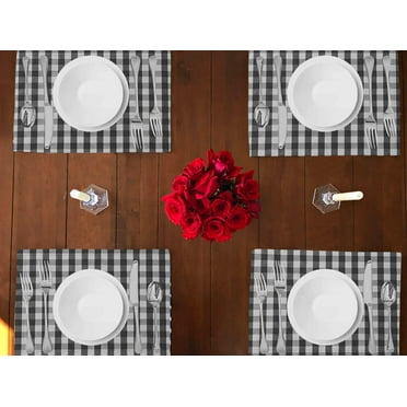 Kate Aurora Living 4 Pack Gingham Plaid Checkered Country Farmhouse ...
