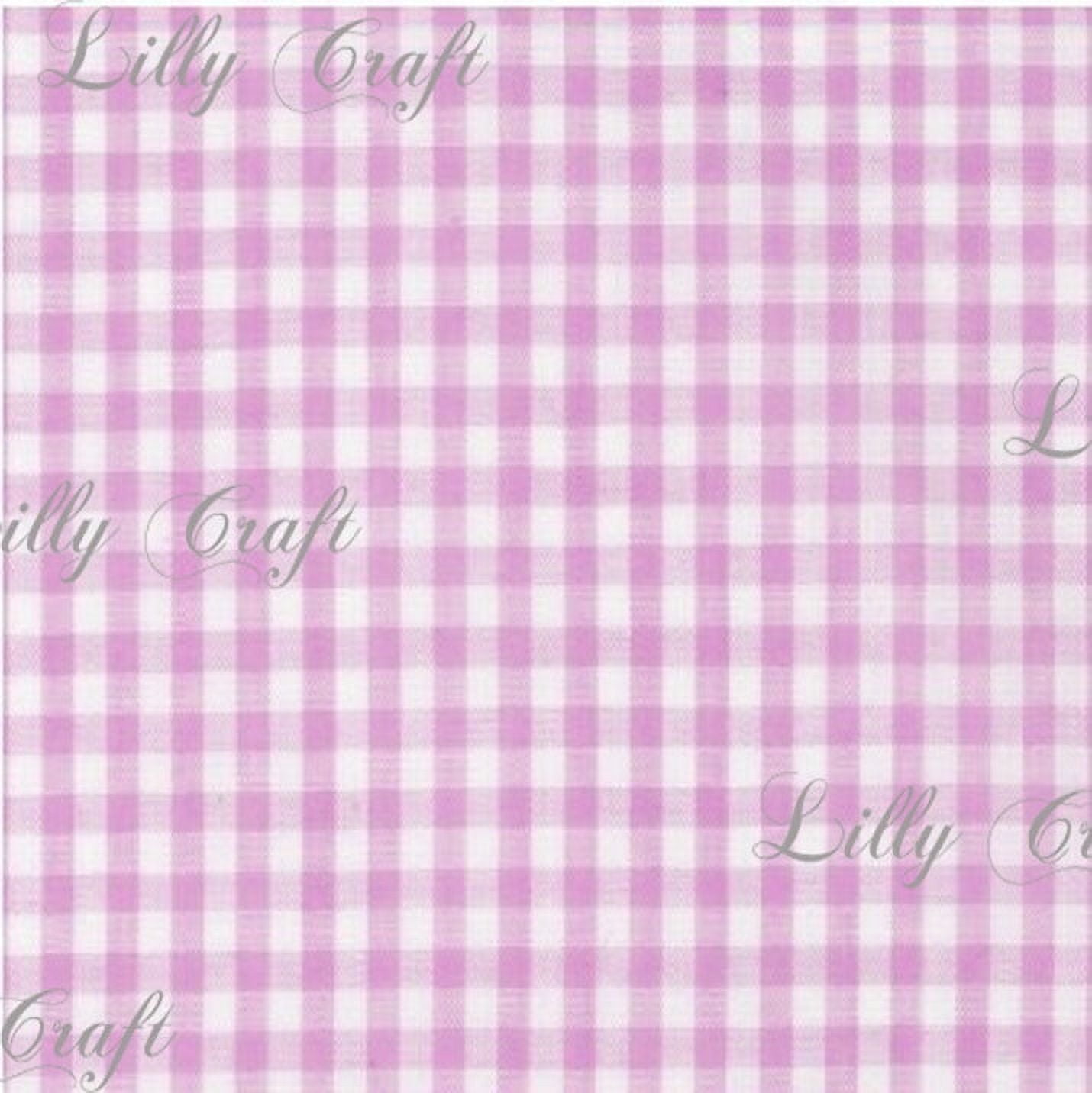 Gingham Checkered Poly Cotton 1/8 Inch Pink Fabric - Sold By The Yard ...