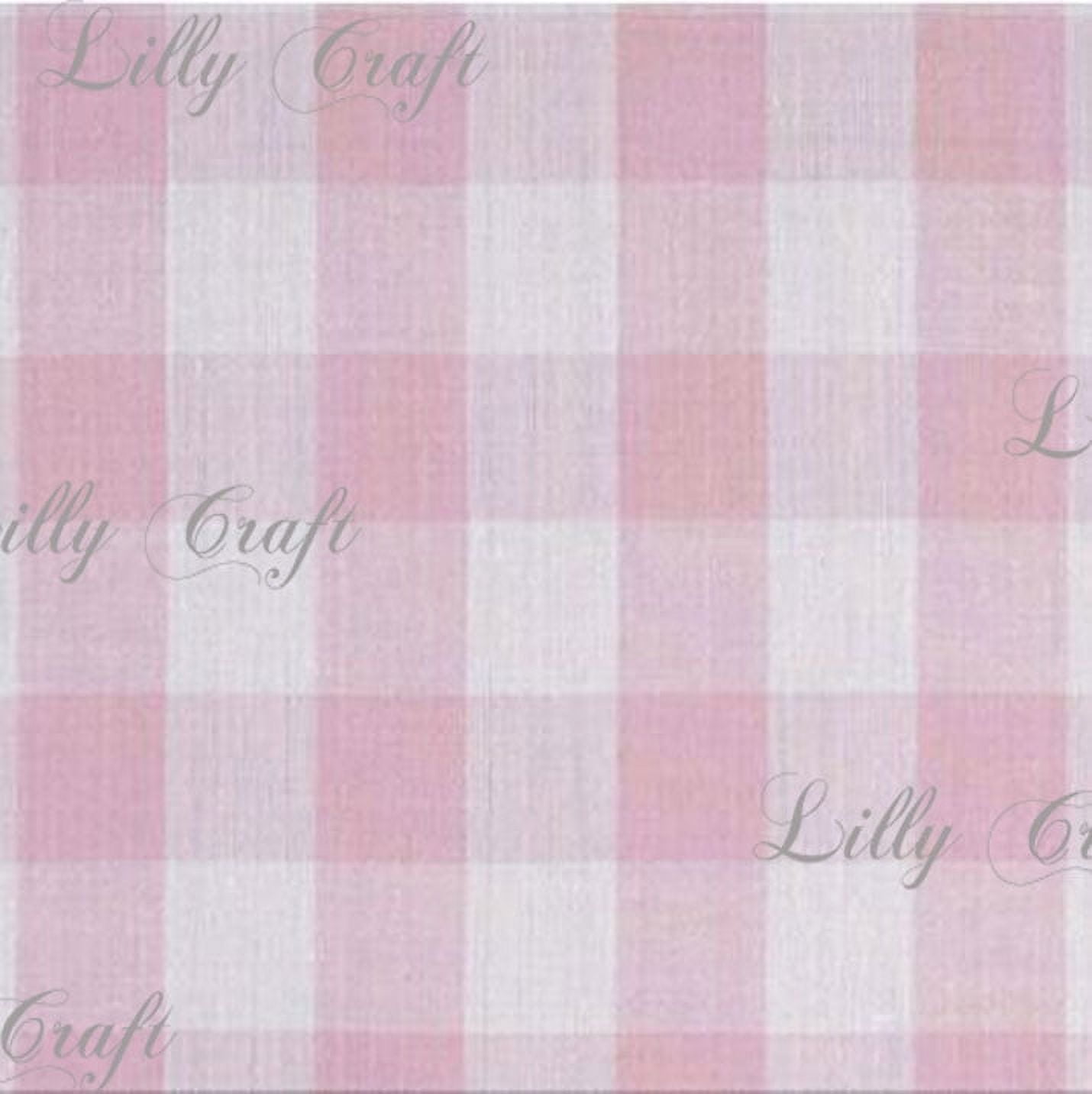 Gingham Checkered Poly Cotton 1 Inch Pink Fabric - Sold By The Yard ...