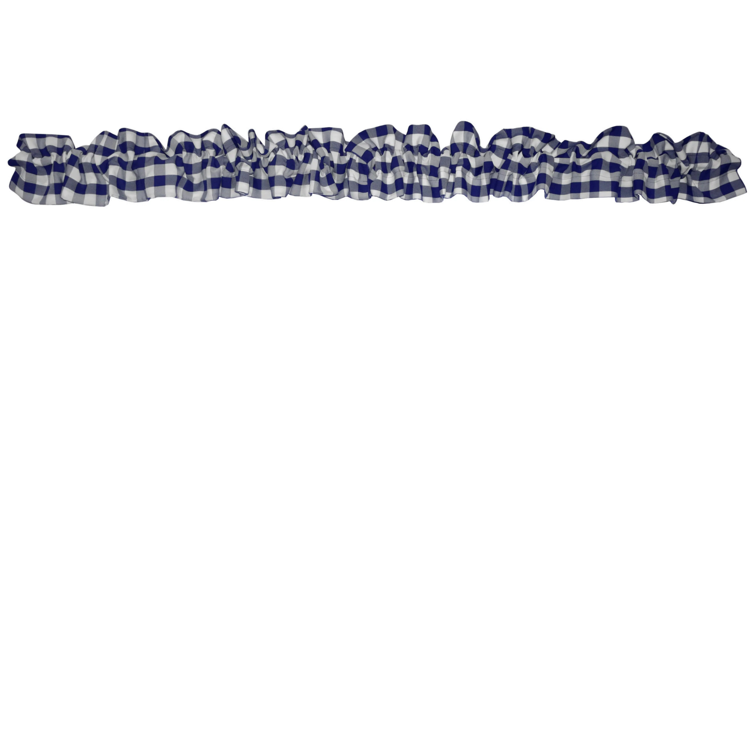 Gingham Checkered Poplin Curtain Sleeve Topper Window Treatment ...