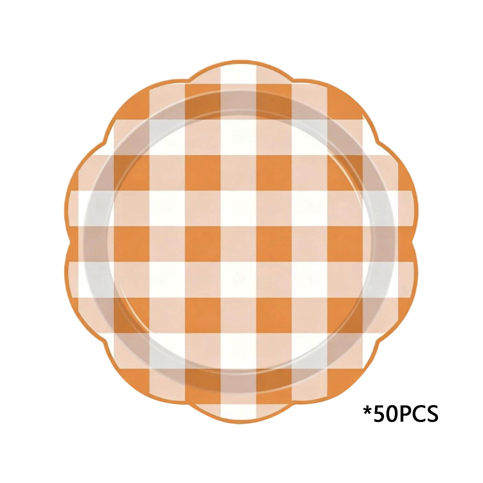 Gingham Paper Plates 50 Pieces Disposable Dinner Plate for Wedding Baby ...