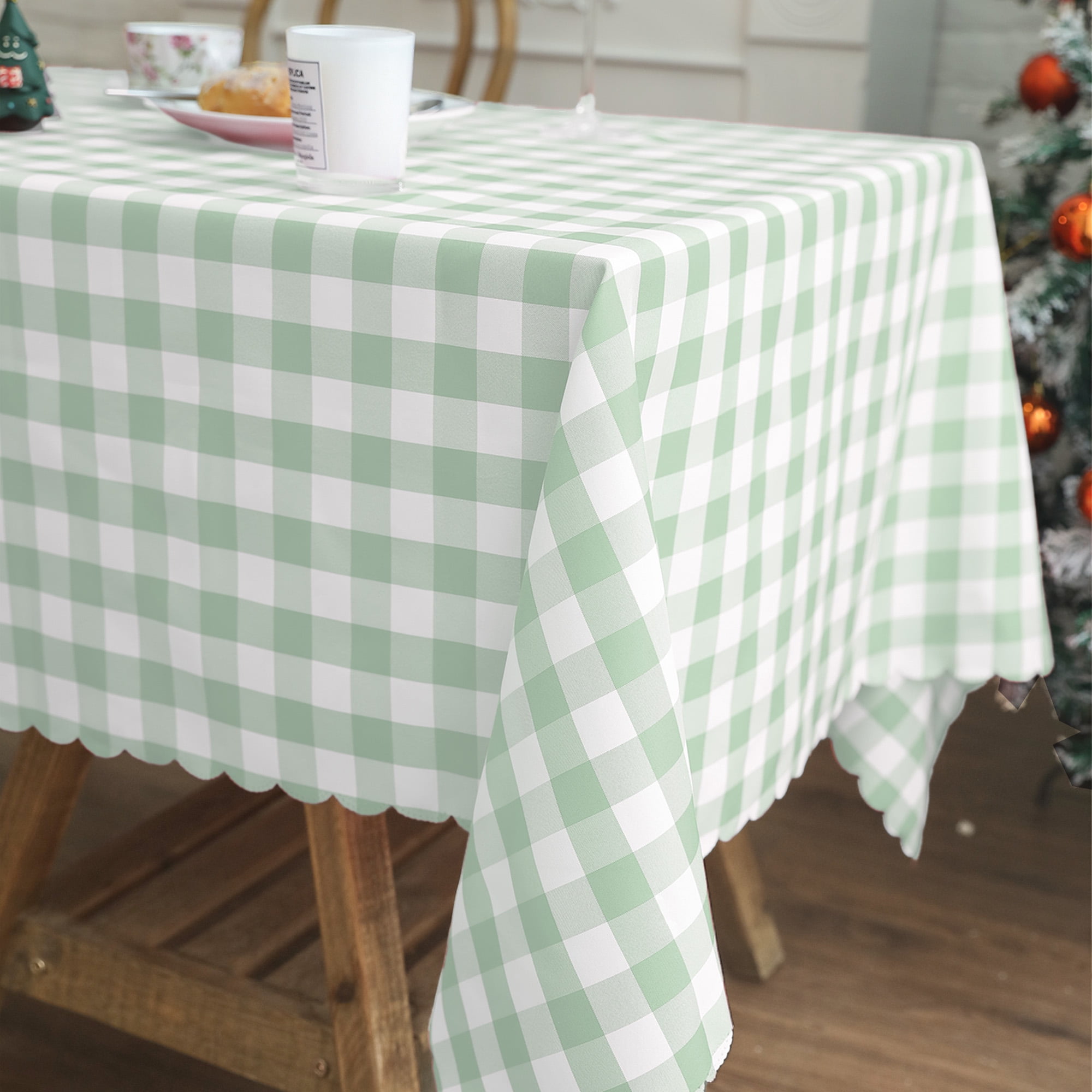 CSFL Checkered Tablecloth for Rectangle Tables, Polyester Gingham ...