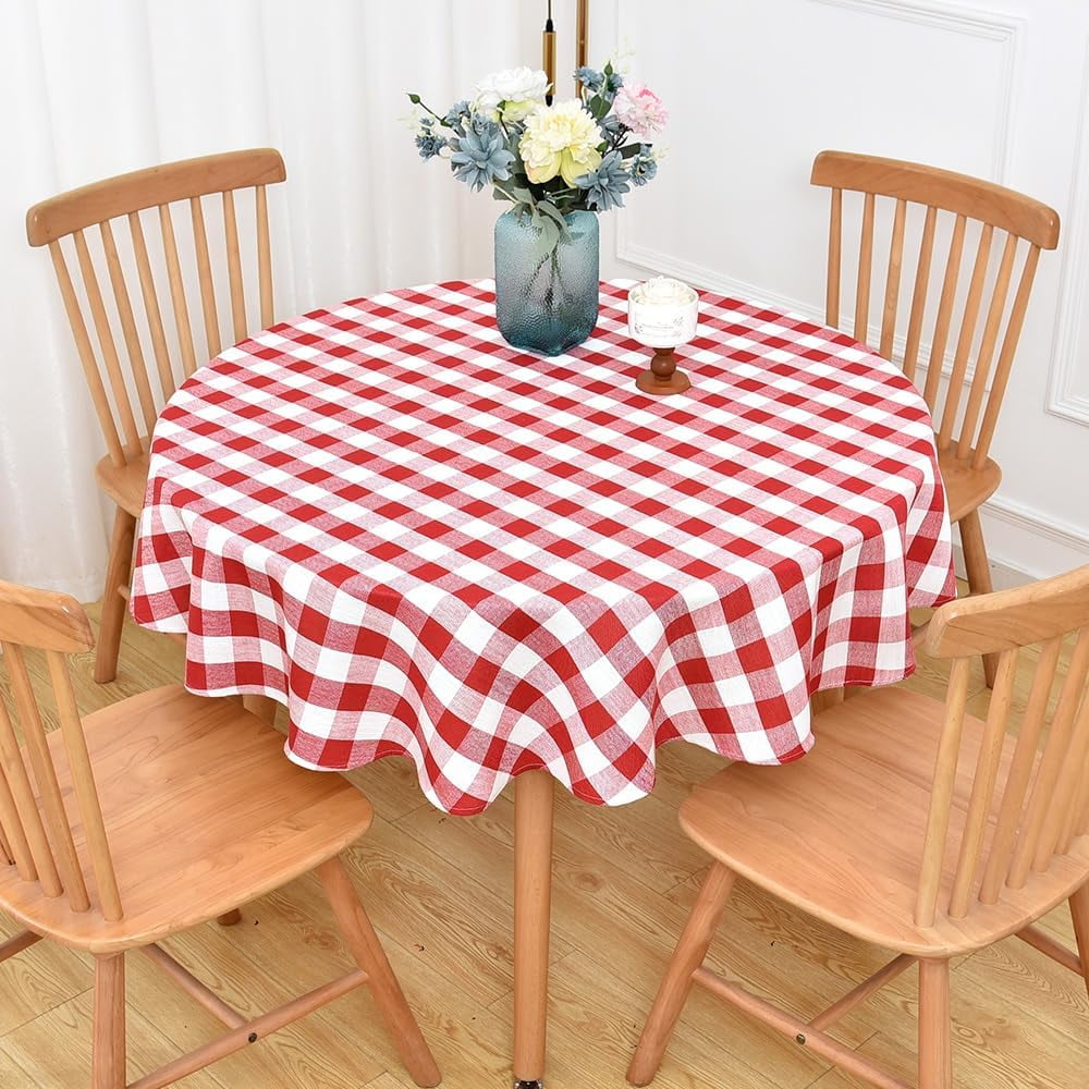 Gingham Tablecloth Rectangle Table Cloth Heavy Duty Cotton Checkered ...