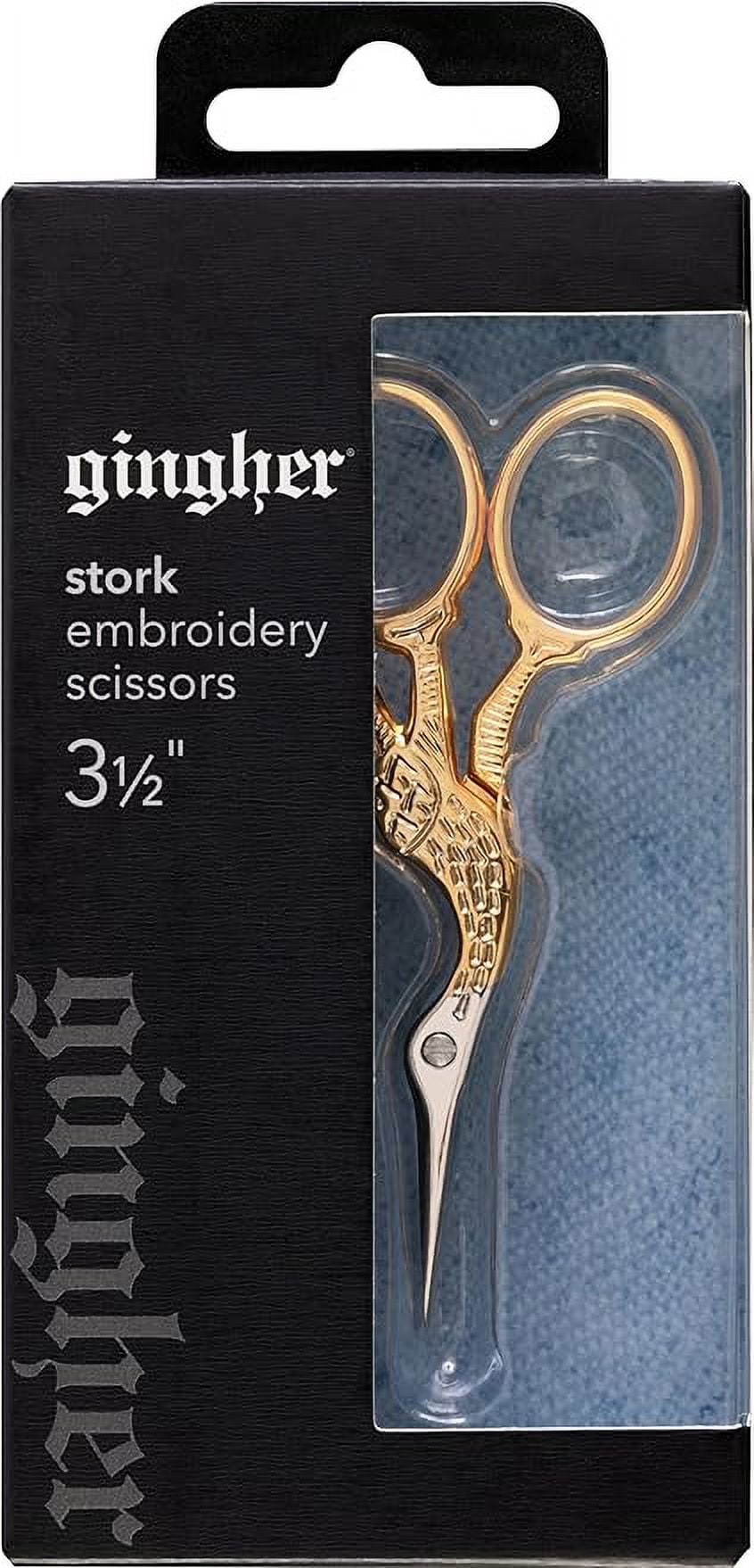 Gingher 01-005280 Stork Embroidery Scissors, 3.5 Inch, Gold - Walmart.com