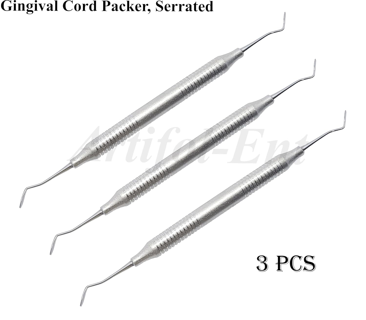 Gingival Cord Packer Serrated Retraction Double End CSI1 Stainless Steel Ergonomic Hollow Handle ...