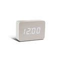 Gingko Brick Click Clock 8" x 6" Time/Date/Temp Alarm Clock White ...