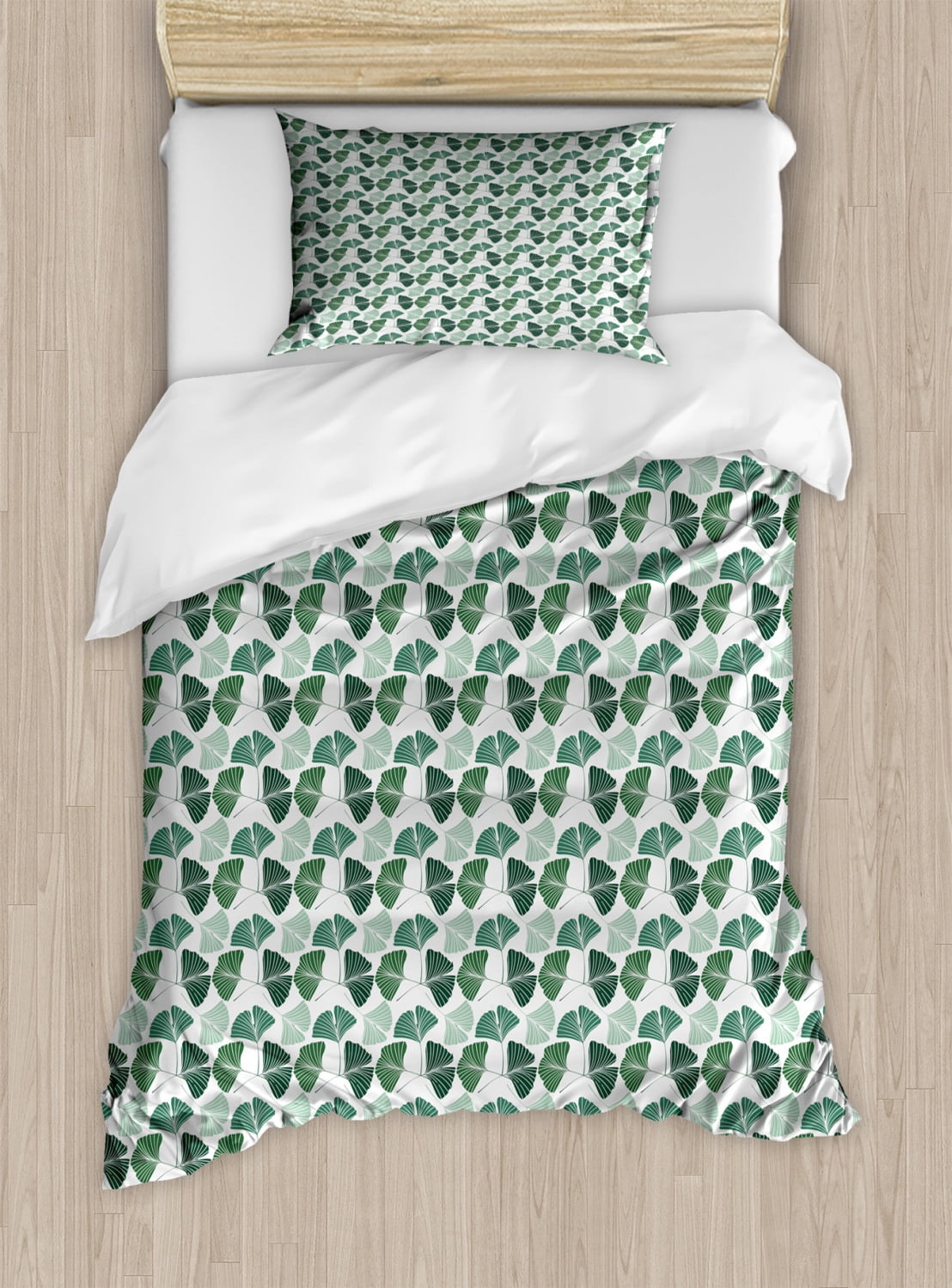 Gingko Duvet Cover Set Twin Size, Mother Nature Ginkgo Biloba Tree ...