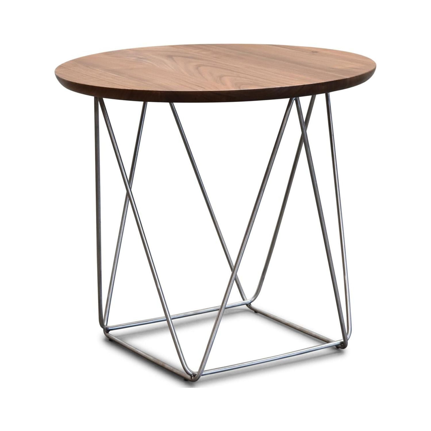 Gingko Gina Side Table With Natural Walnut Finish GINA-450-SSL ...
