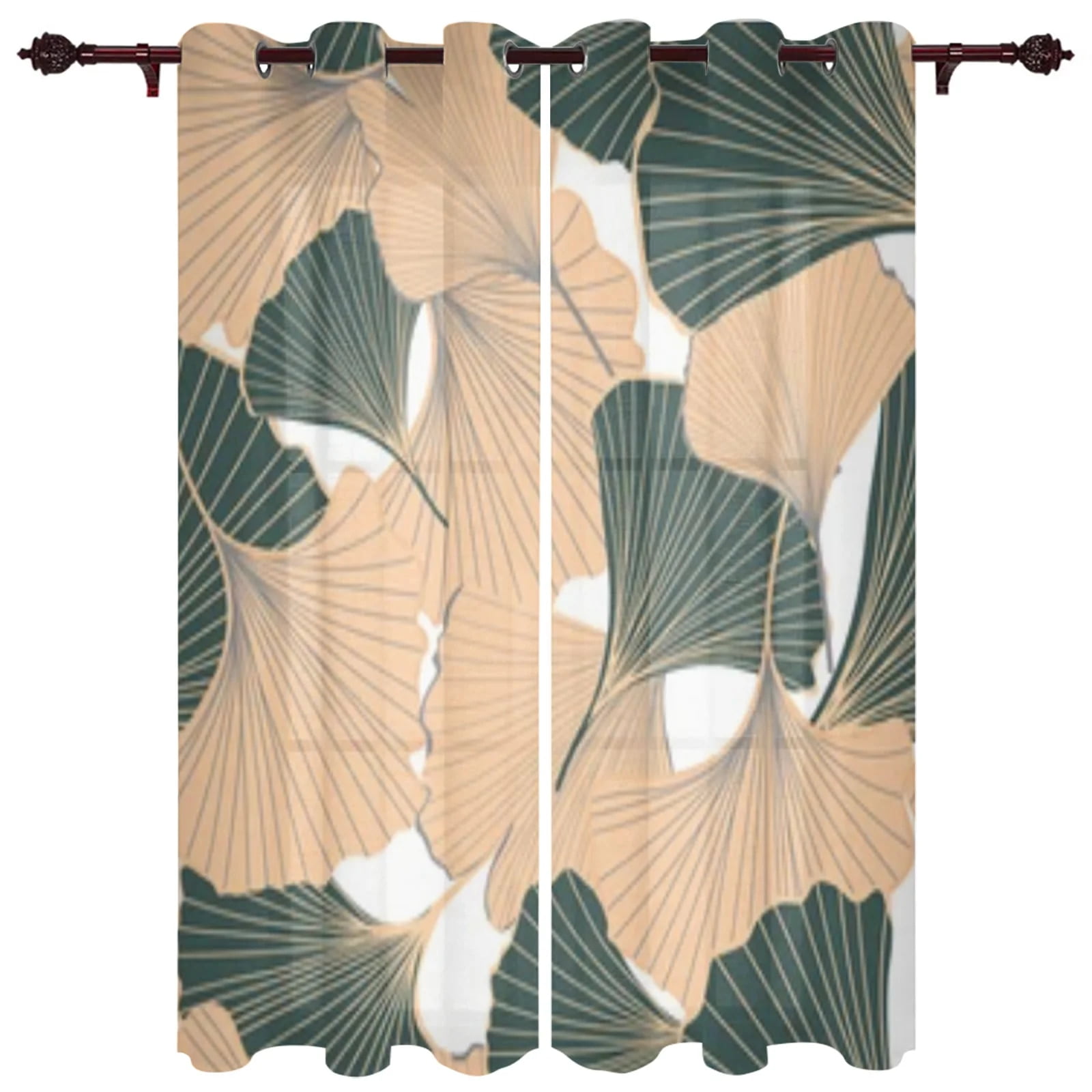 Gingko Leaf Window Curtain For Kids Room Home Blinds Curtains For ...