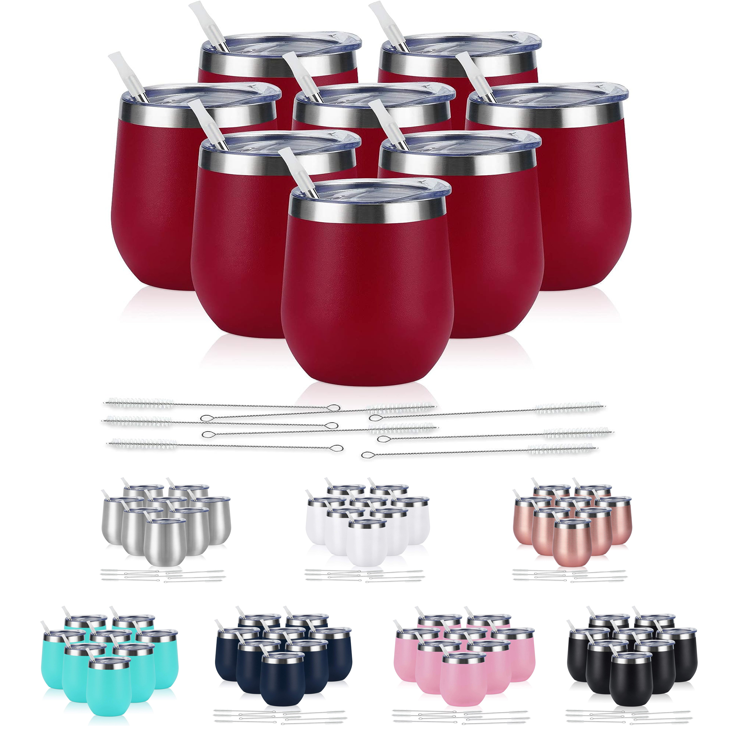 Built 30-Ounce Double-Walled Stainless Steel Tumbler in Metallic Cherry ...