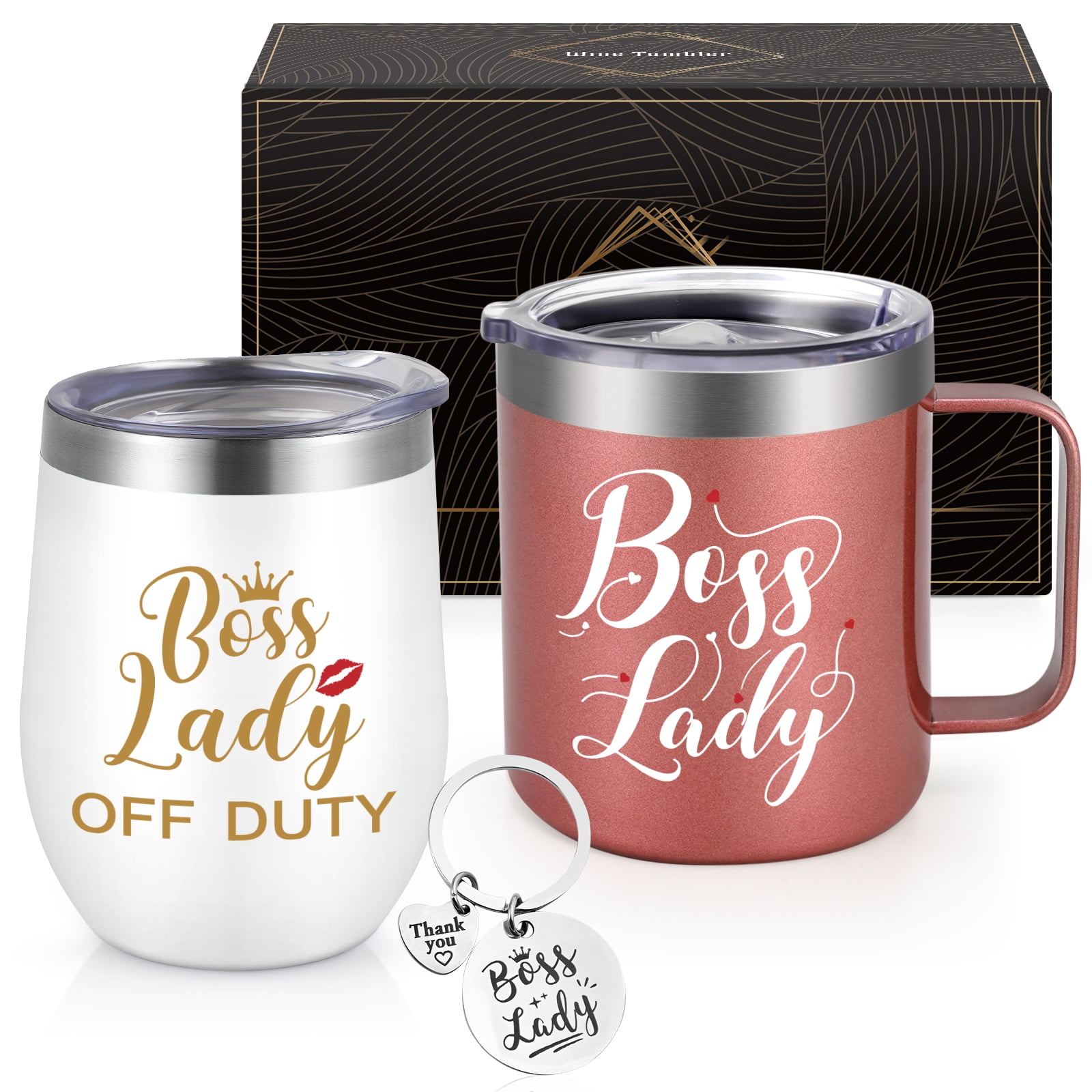Gingprous 12oz Stainless Steel Tumbler Setboss Ladyboss Lady Off Duty Vacuum Insulated