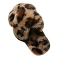 Ginisom Girls Fuzzy Slippers Kids Open Toe Cross Band Fluffy House ...