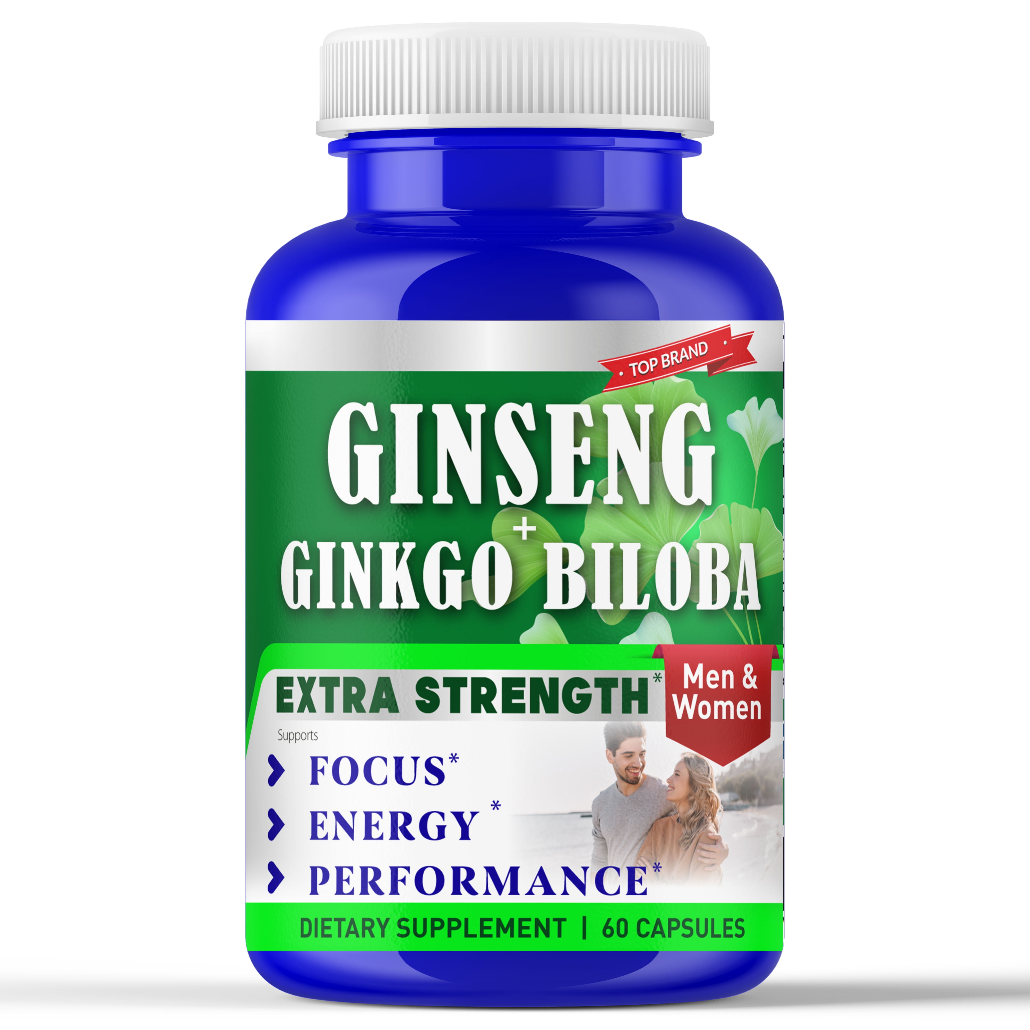 Aai Brand Ginkgo Biloba + Ginseng Brain Supplements for Memory and ...