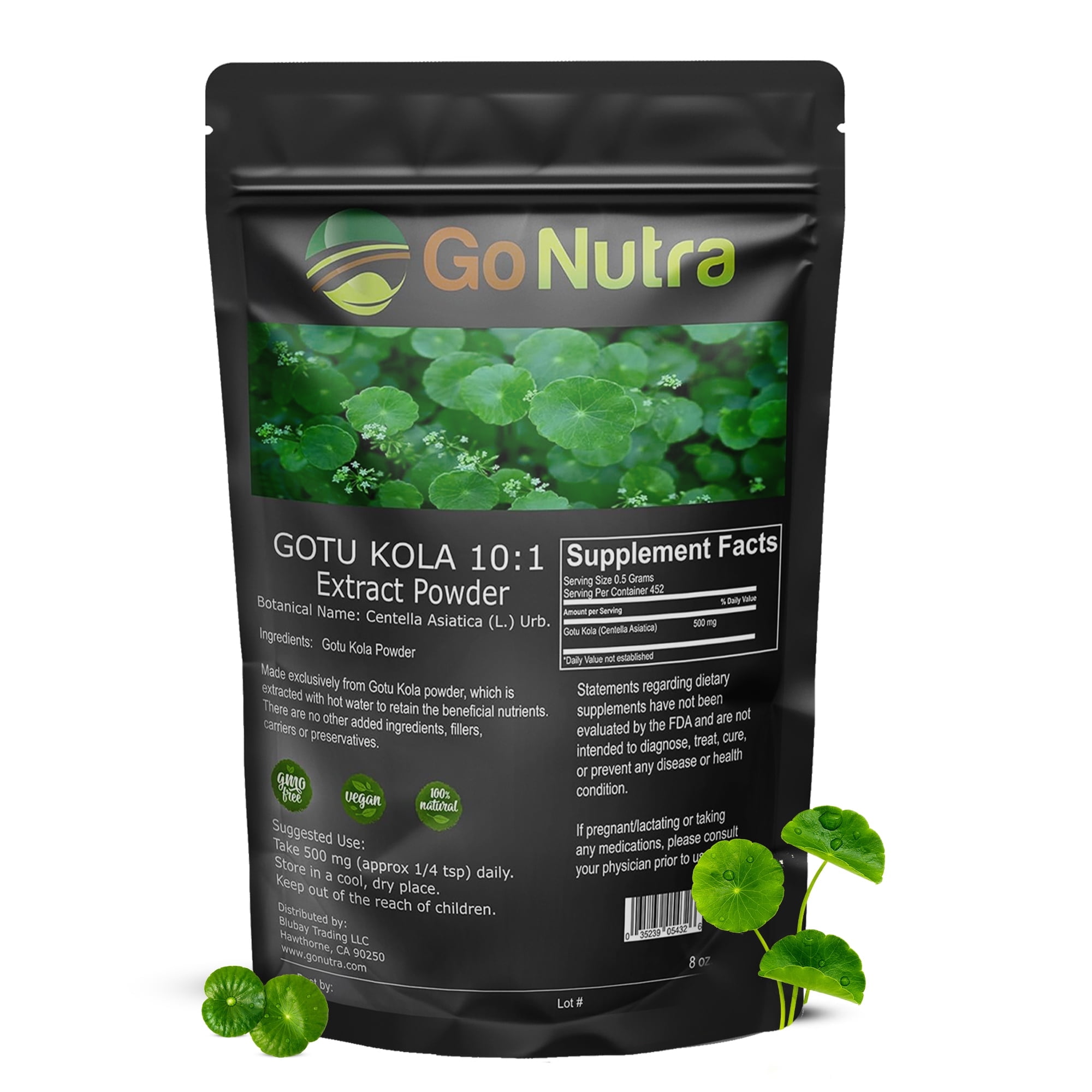 Ginkgo Biloba Leaf Powder Potent 10:1 Extract Strength Brain Supplement ...