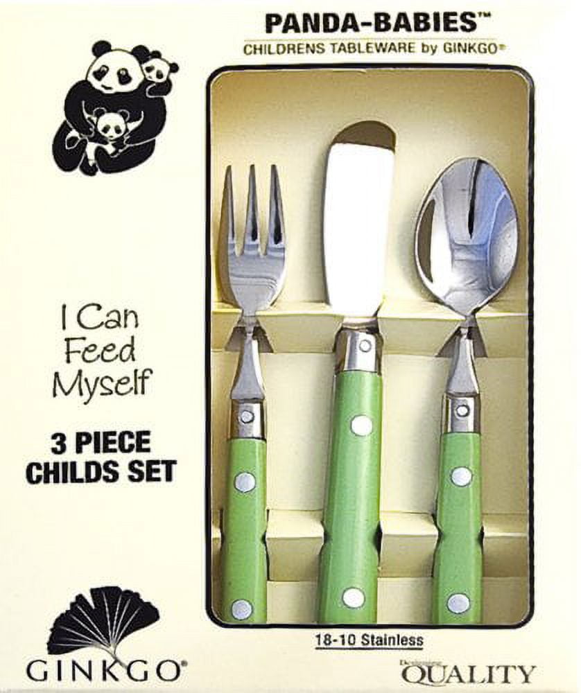 Ginkgo International Panda Babies 3-Piece Stainless Steel Childs ...