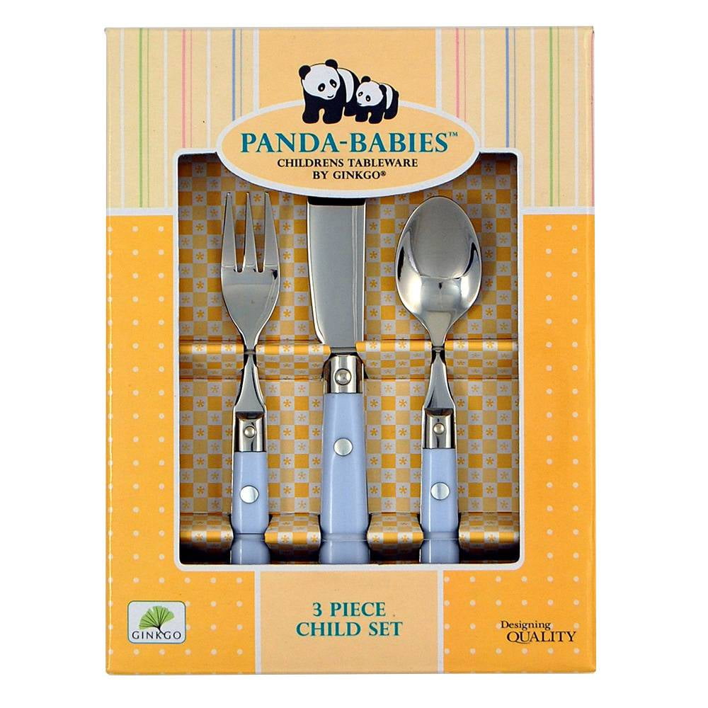 Ginkgo International Panda Babies 3-Piece Stainless Steel Childs ...