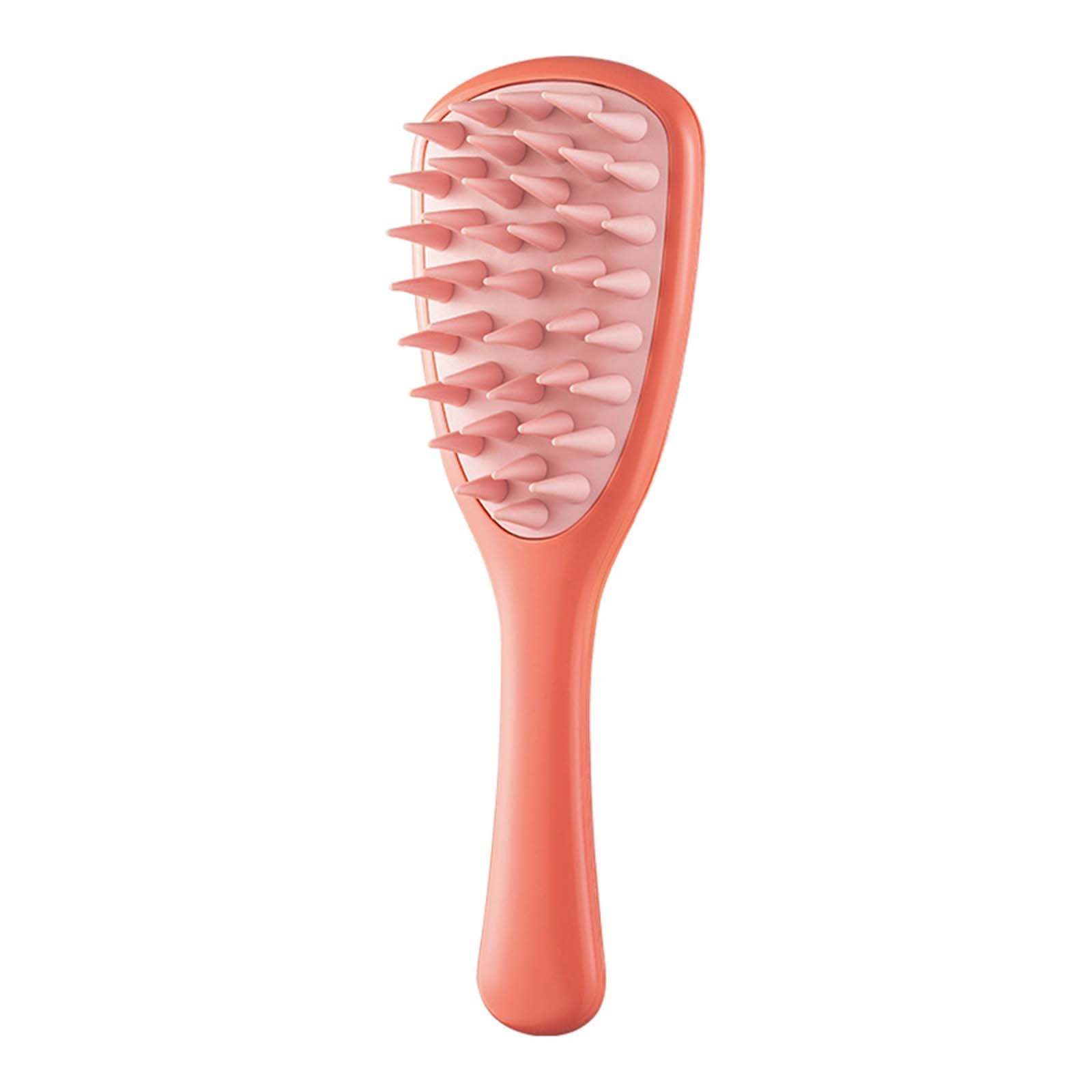 Ginkgo Leaf Long Handle Hair Comb Brush | Coarse Toothed Scalp Massager ...