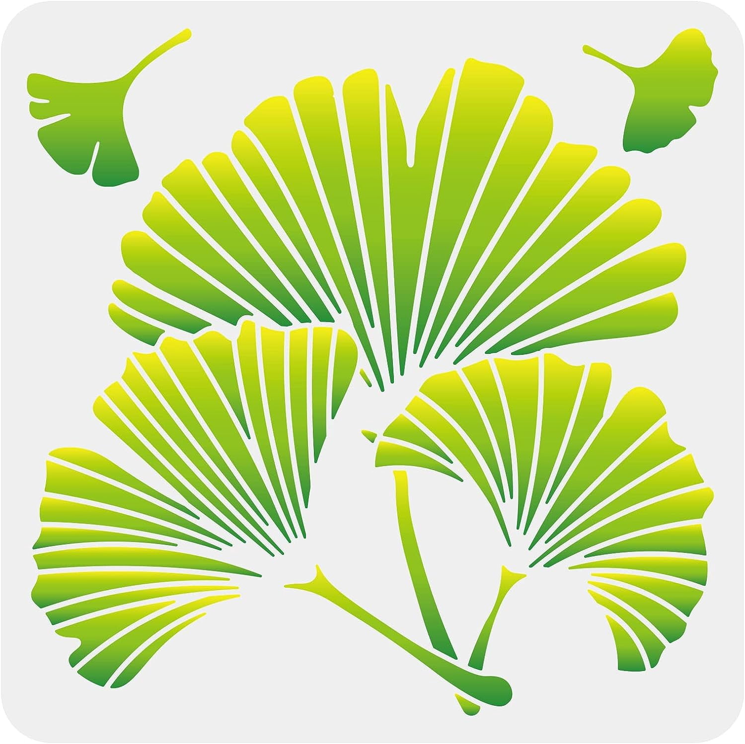 Ginkgo Leaf Stencil 11.8x11.8 inch Hollow Out Plant Leaves Drawing ...