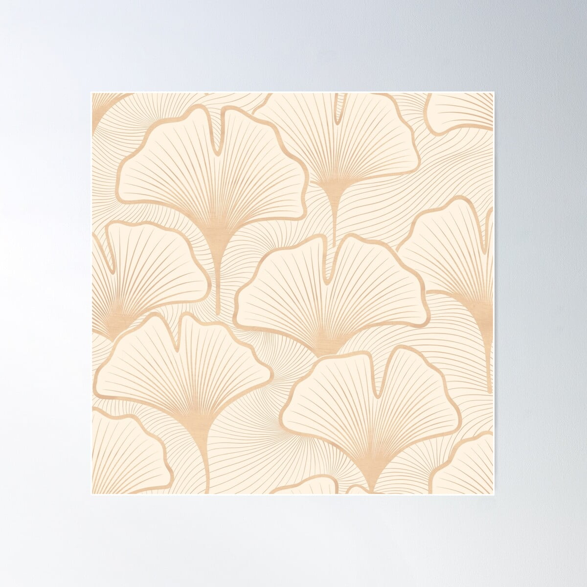 Ginko Leaves Poster Wall Art, Modern Wall Decor For Living Room Bedroom ...