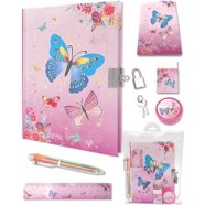 PinkSheep Unicorn Diary with Lock and Keys, Unicorn Stationery Set with ...