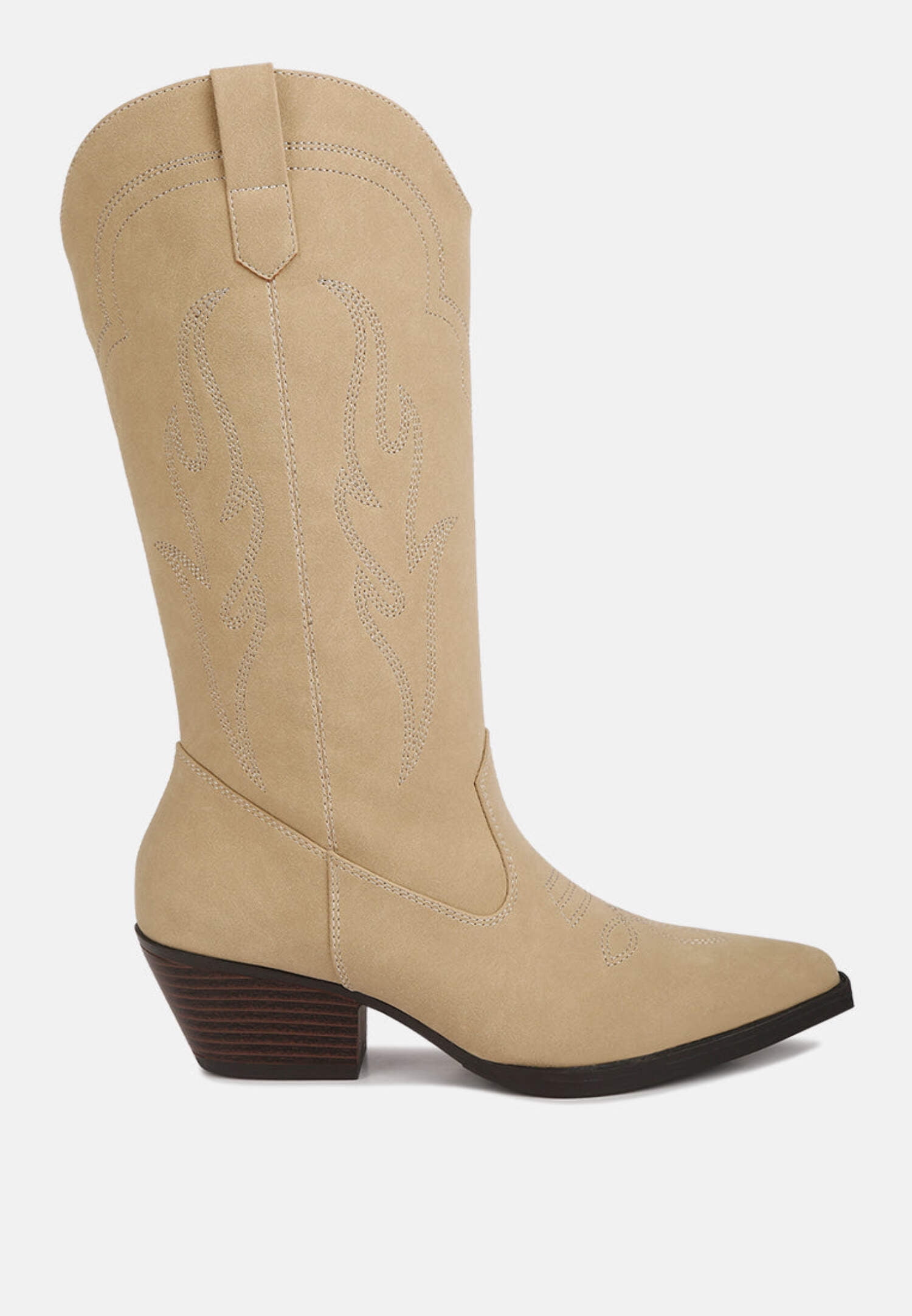 Ginni Embroidered Calf Boots - Walmart.com