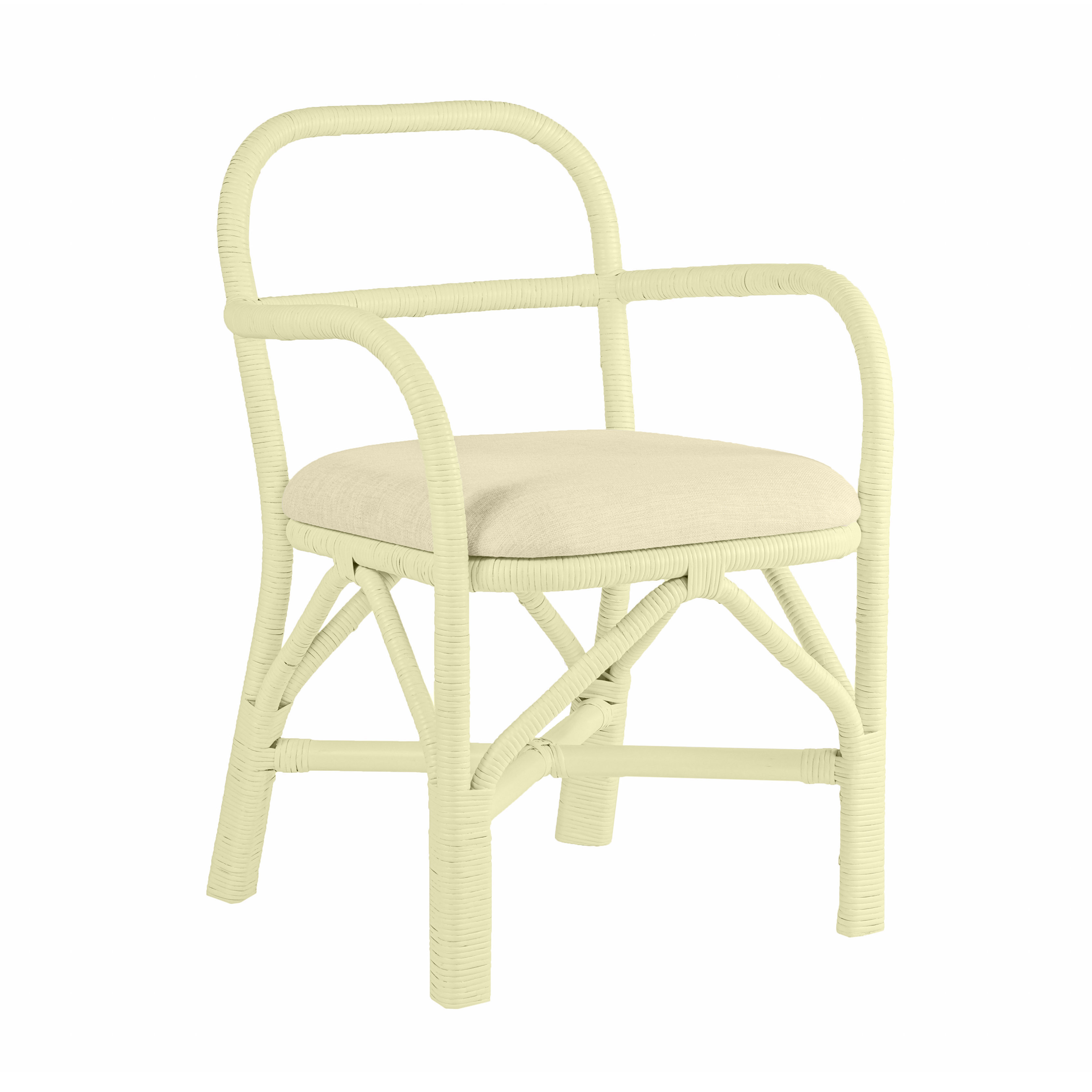Ginny Cream Rattan Dining Chair - Walmart.com